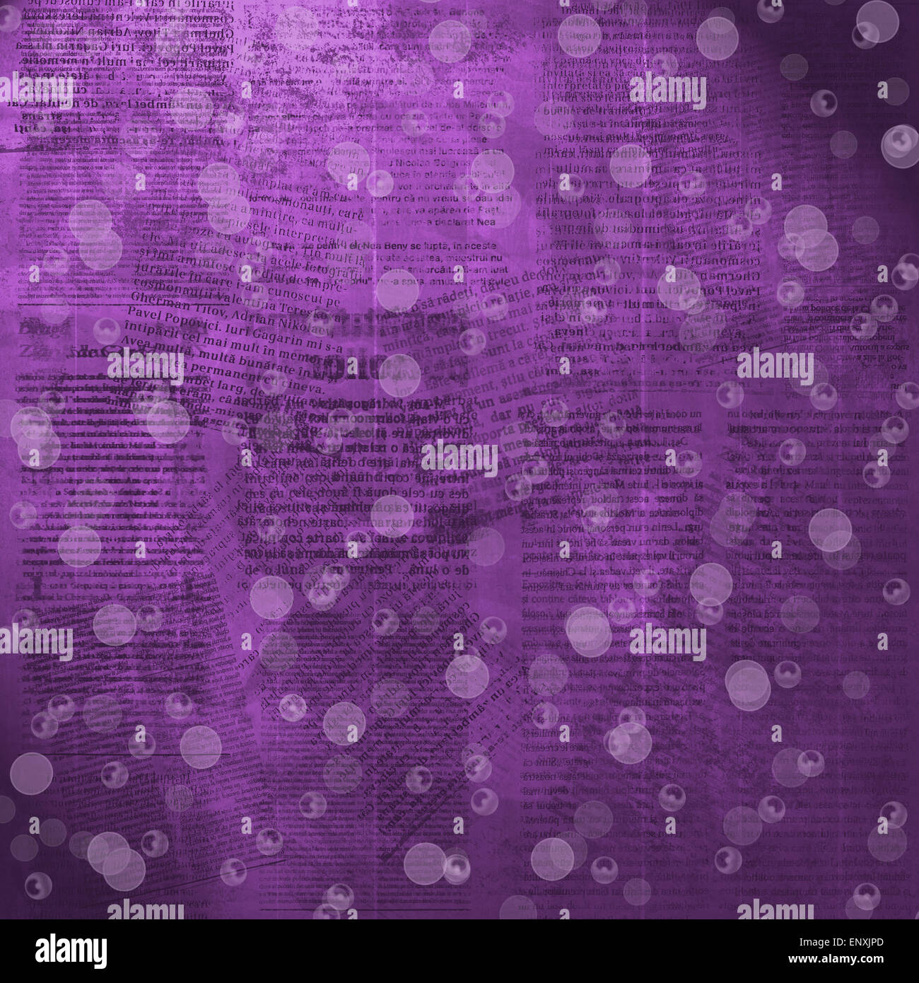 Old purple newspaper background with blur boke Stock Photo - Alamy