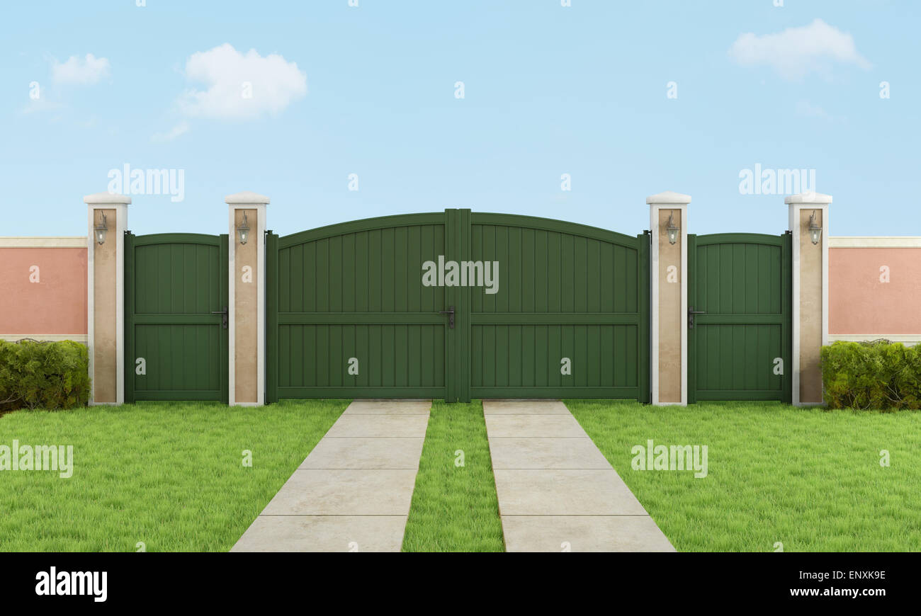 3d rendering gate hi-res stock photography and images - Alamy