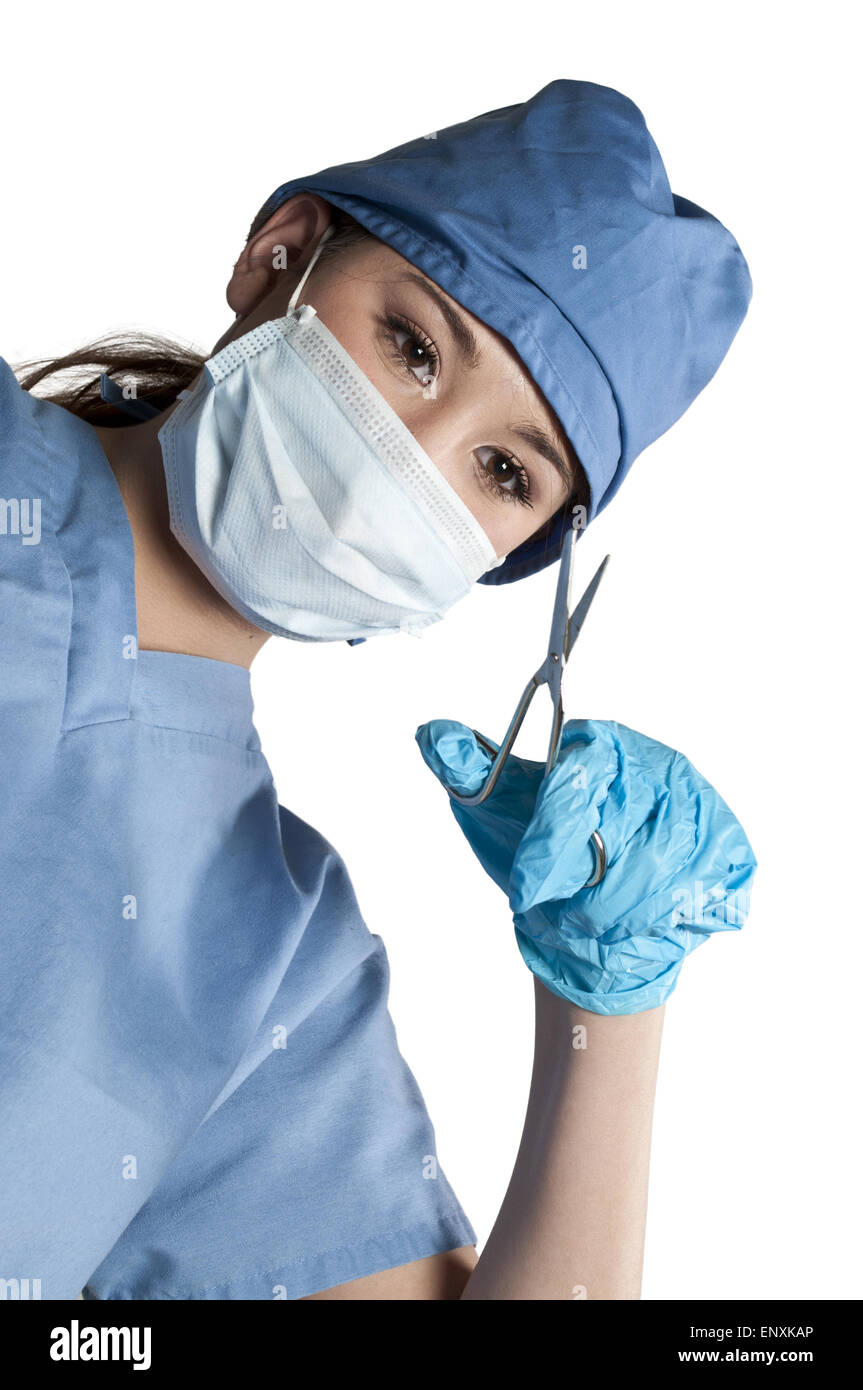 Beautiful Woman Surgeon Stock Photo - Alamy