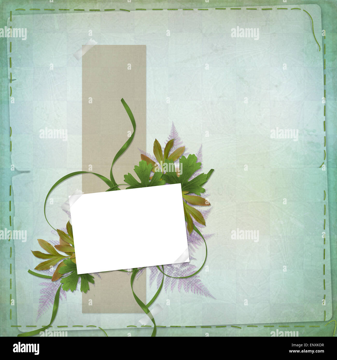 Abstract background with bunch of flower and frame Stock Photo - Alamy