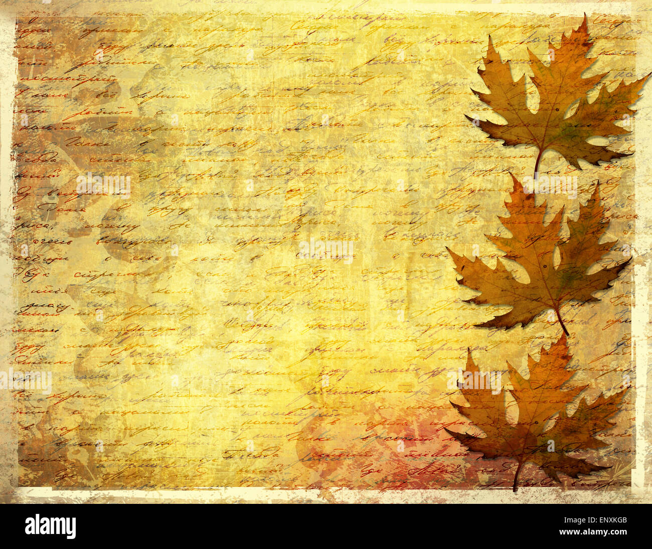 Grunge papers design in scrapbooking style with foliage Stock Photo - Alamy