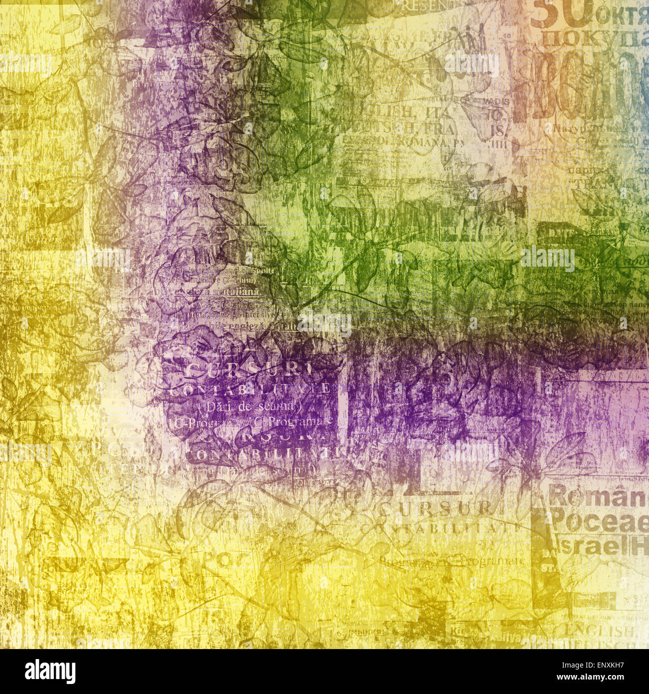 Scratch abstract background with floral beautiful ornament Stock Photo ...