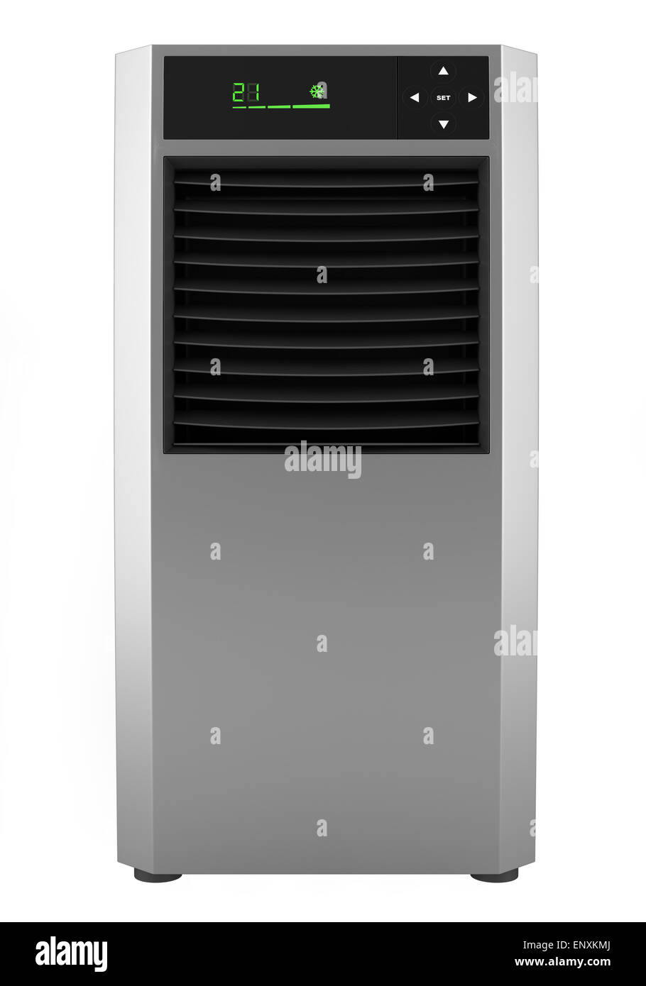 modern black standing air conditioner isolated Stock Photo - Alamy