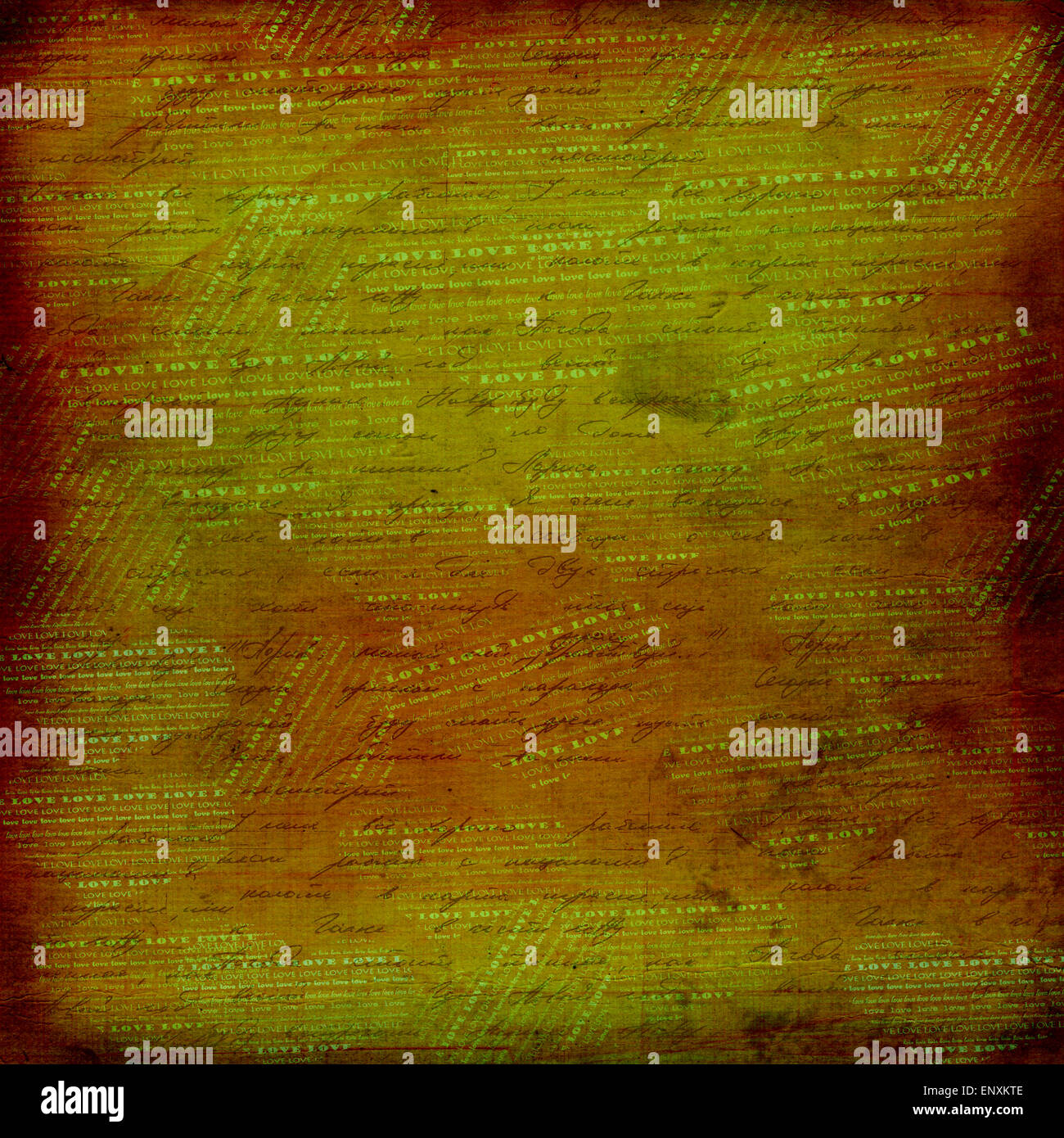 Grunge old paper design in scrapbooking style with handwriting Stock ...