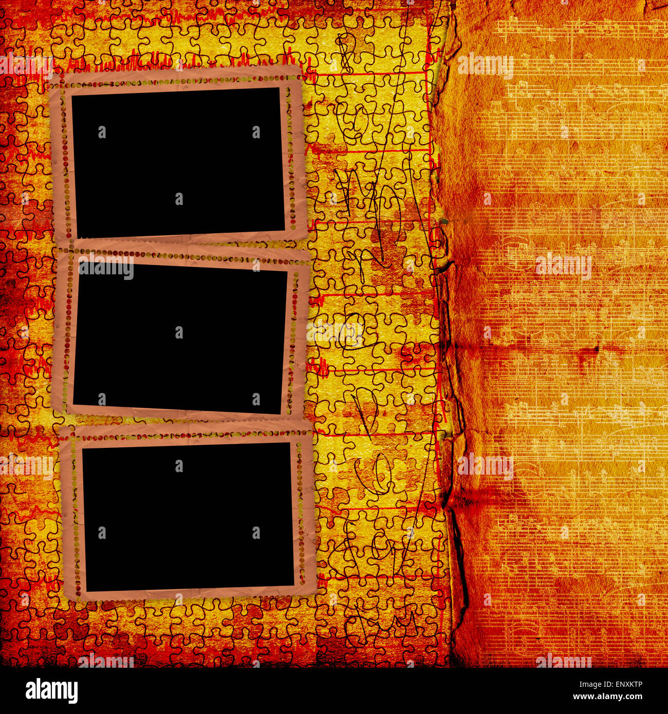 Old grunge paper frames on the ancient background Stock Photo - Alamy