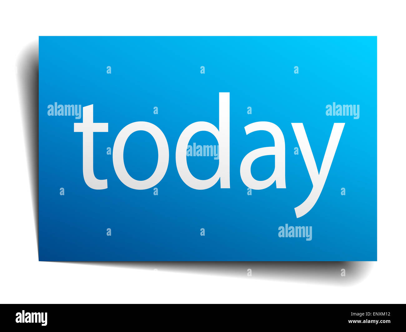 today blue paper sign isolated on white Stock Photo - Alamy