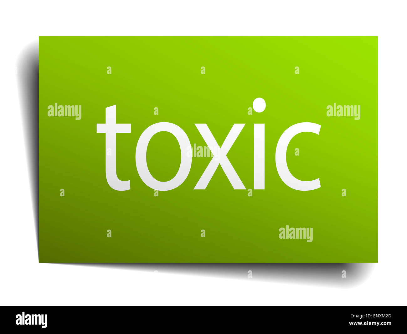 toxic square paper sign isolated on white Stock Photo - Alamy