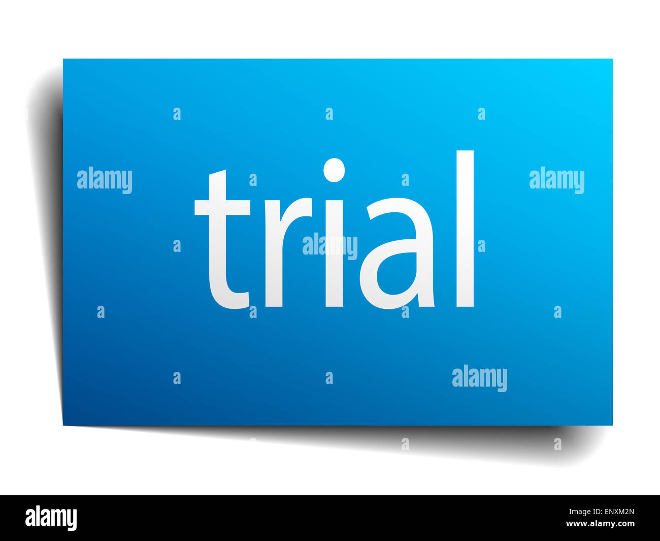 Trial sticker sign on Cut Out Stock Images & Pictures - Alamy