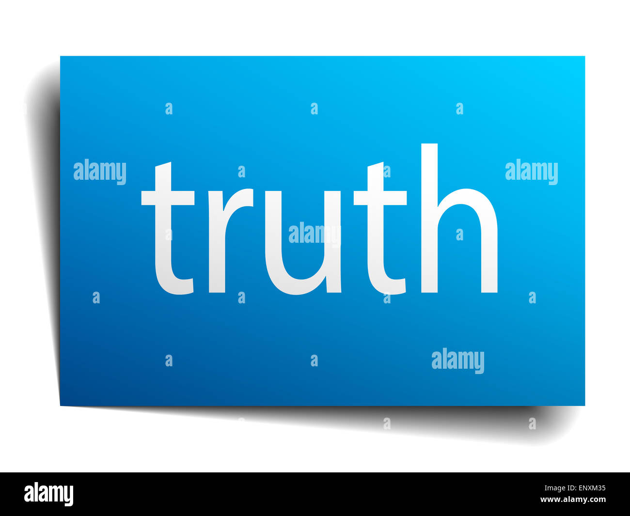 truth blue paper sign isolated on white Stock Photo - Alamy