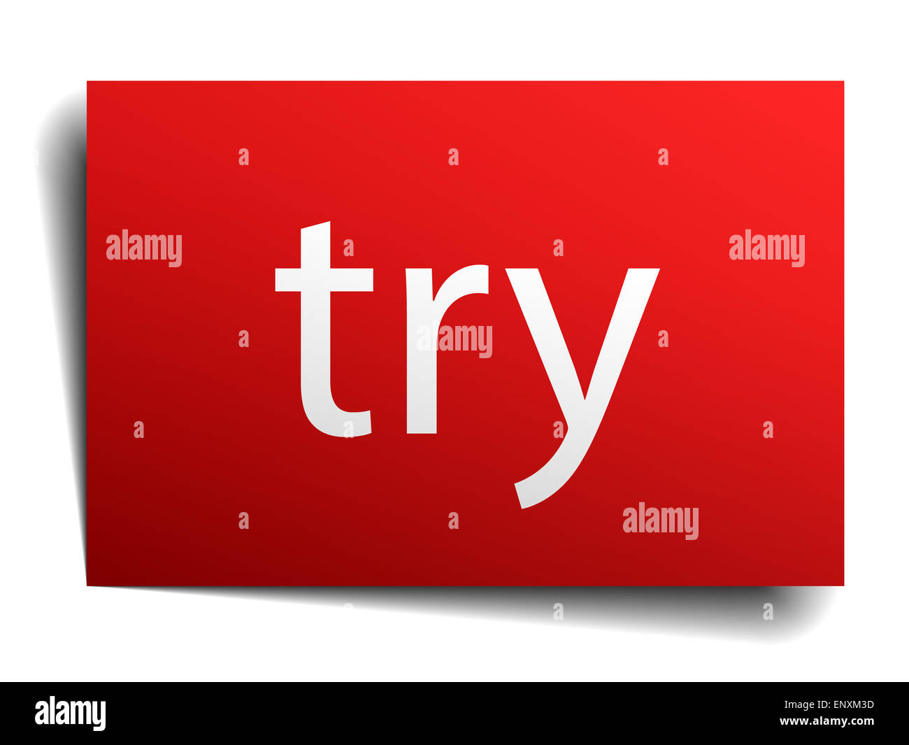 try red paper sign on white background Stock Photo - Alamy try red paper sign on white background Stock Photo - Alamy