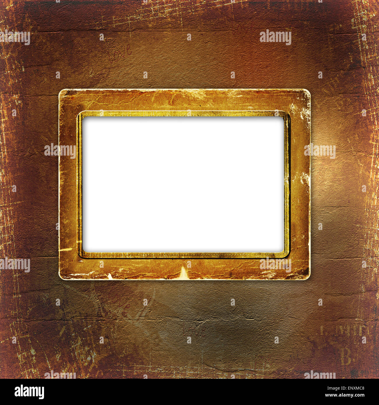 Old grunge frames on the ancient paper background Stock Photo - Alamy