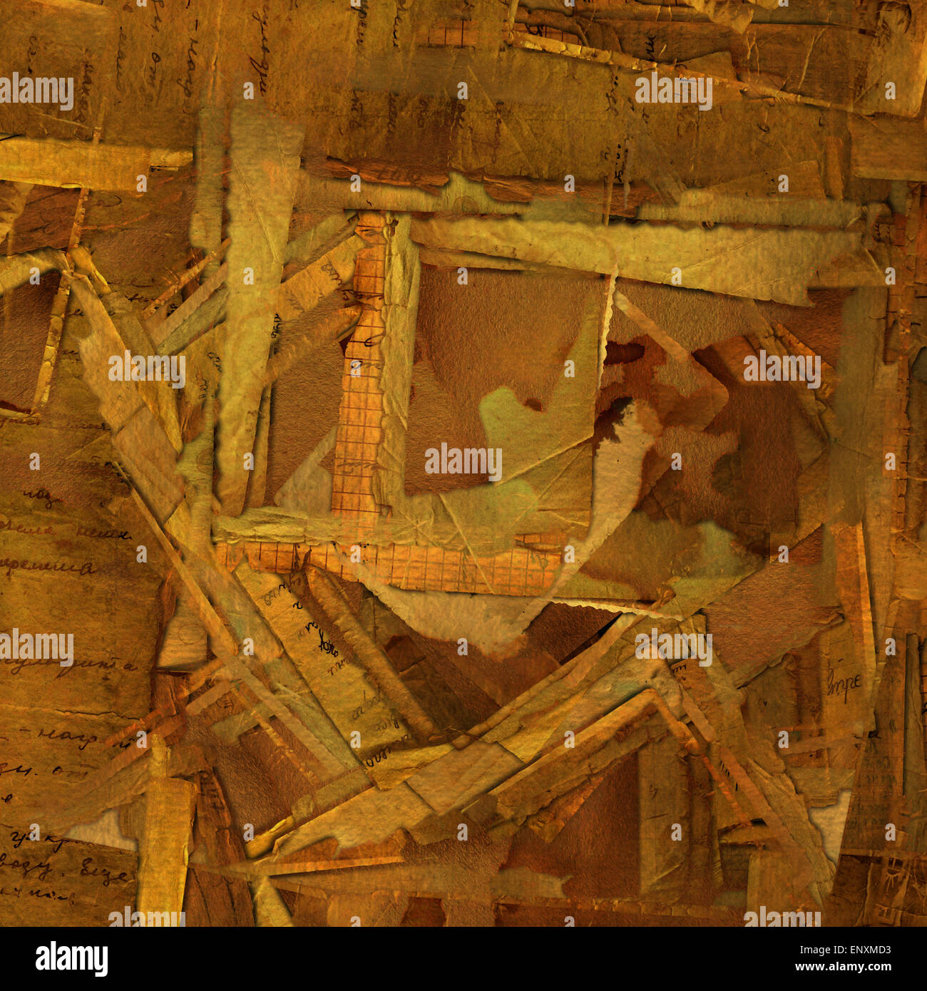 abstract grunge background with old archive, letters and photos Stock ...