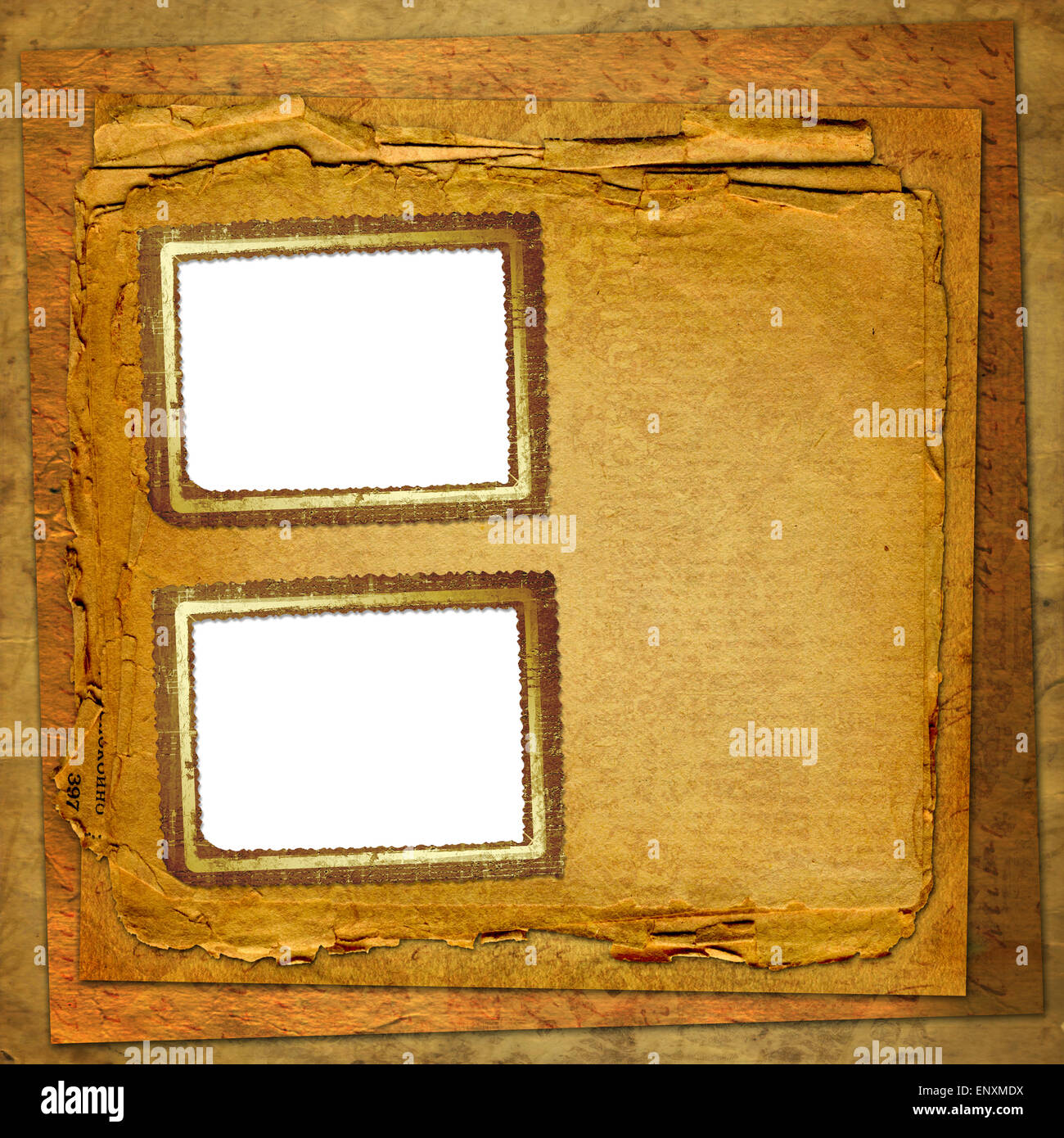 Old grunge frames on the ancient paper background Stock Photo - Alamy