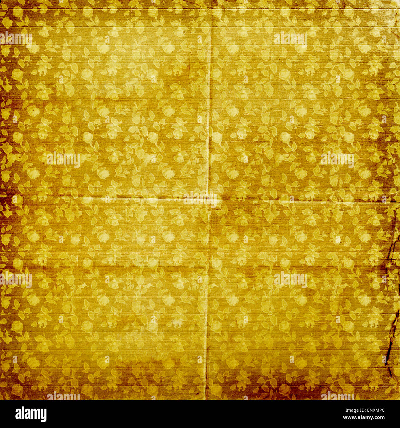 Grunge gold background with ancient floral ornament Stock Photo - Alamy