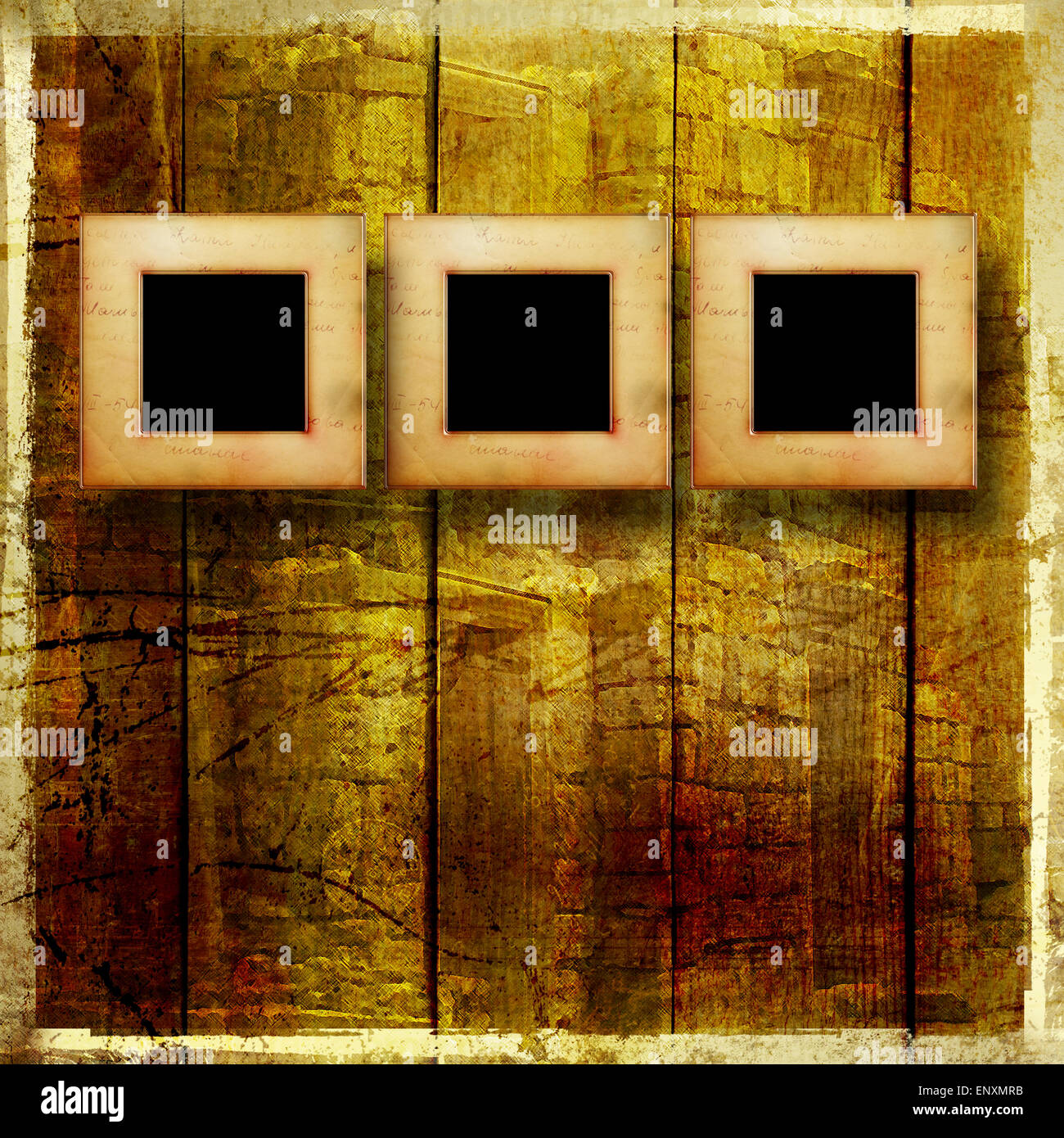 Old Victorian frames Victorian style on the wall in the room Stock ...