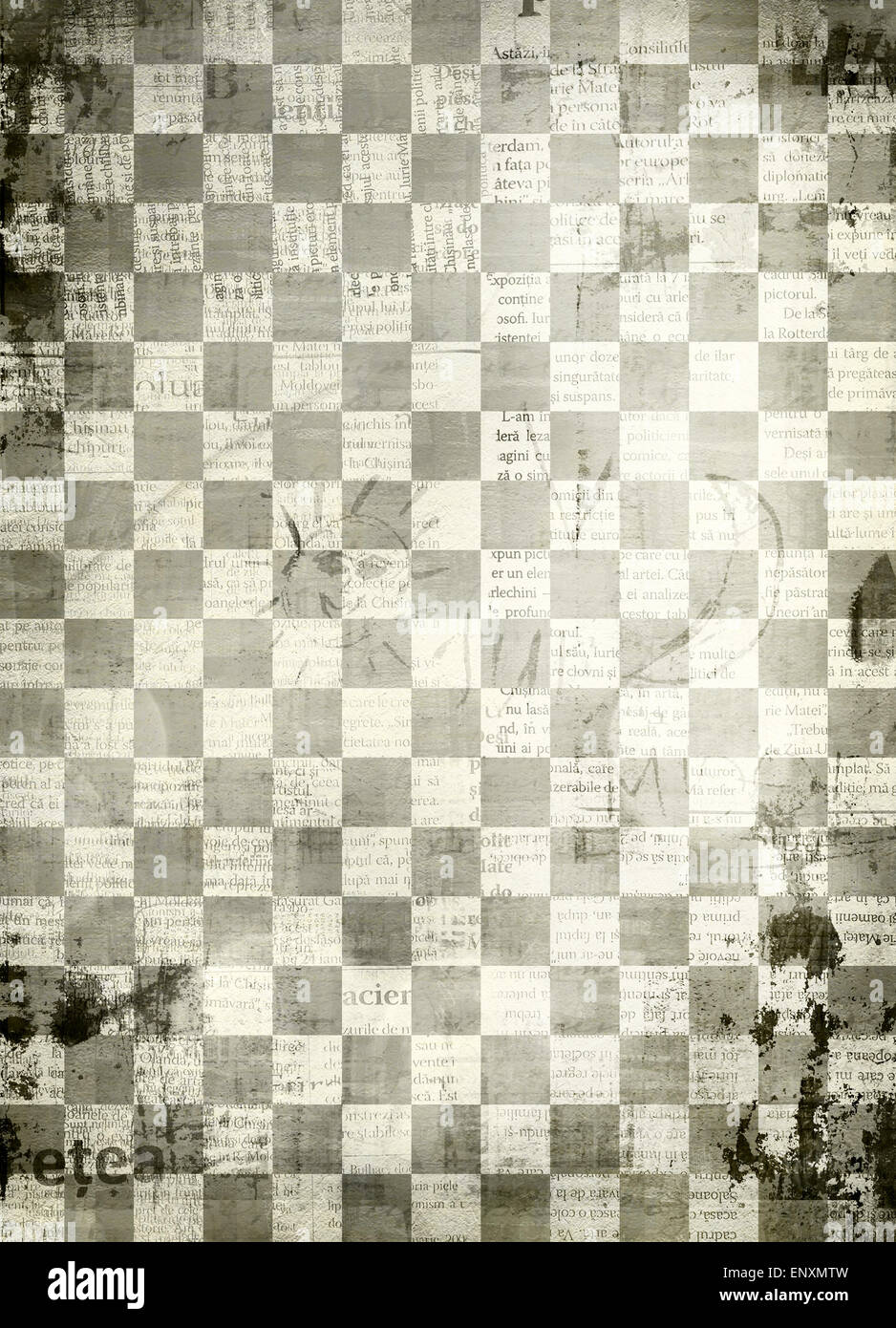 Abstract chess background for design with grunge papers Stock Photo - Alamy