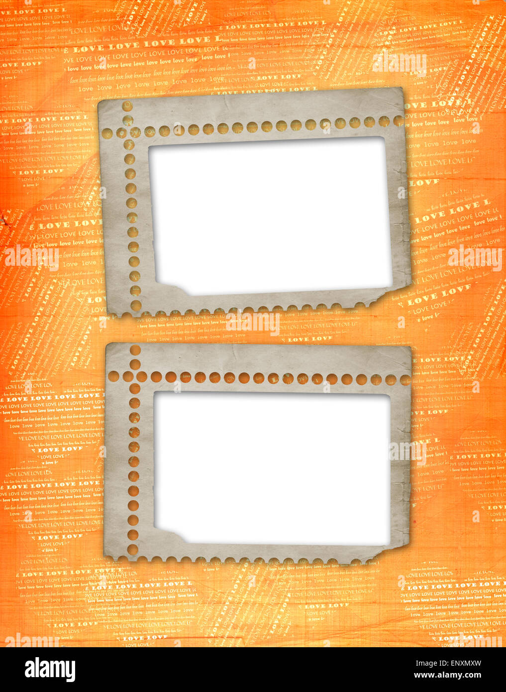 old paper frame in scrapbooking style on abstract grunge background ...