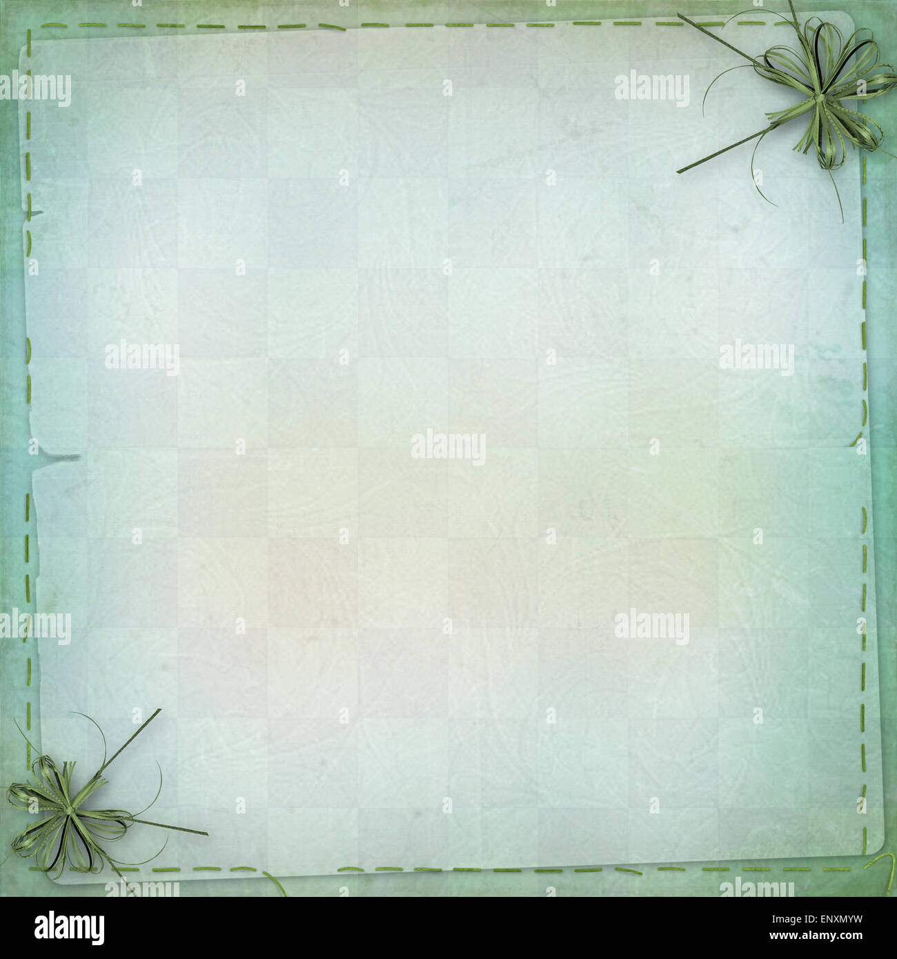 Green backdrop with frame for greetings or invitations Stock Photo - Alamy