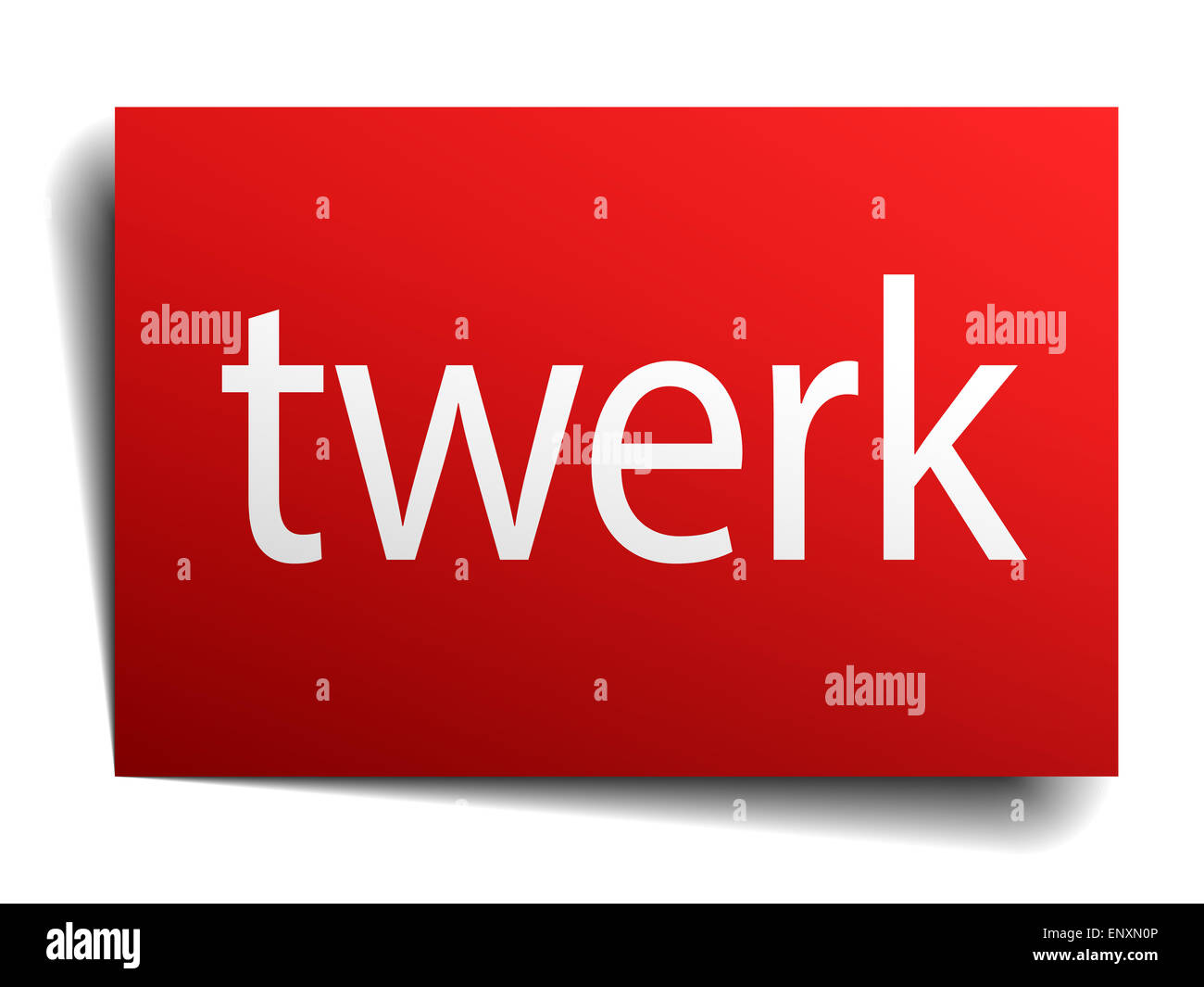 twerk red paper sign on white background Stock Photo - Alamy