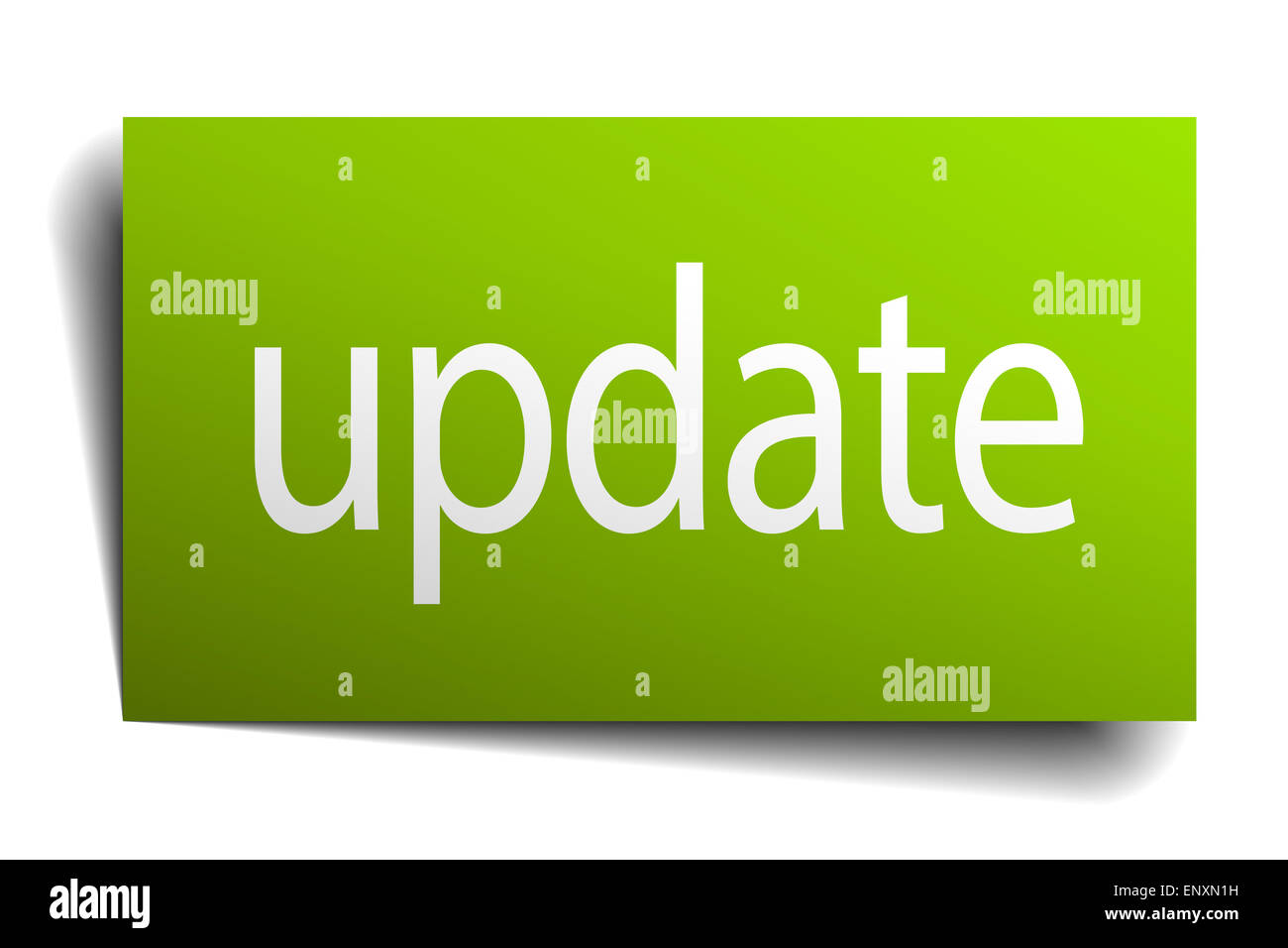 update square paper sign isolated on white Stock Photo - Alamy