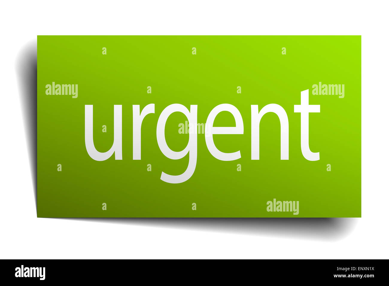urgent square paper sign isolated on white Stock Photo - Alamy