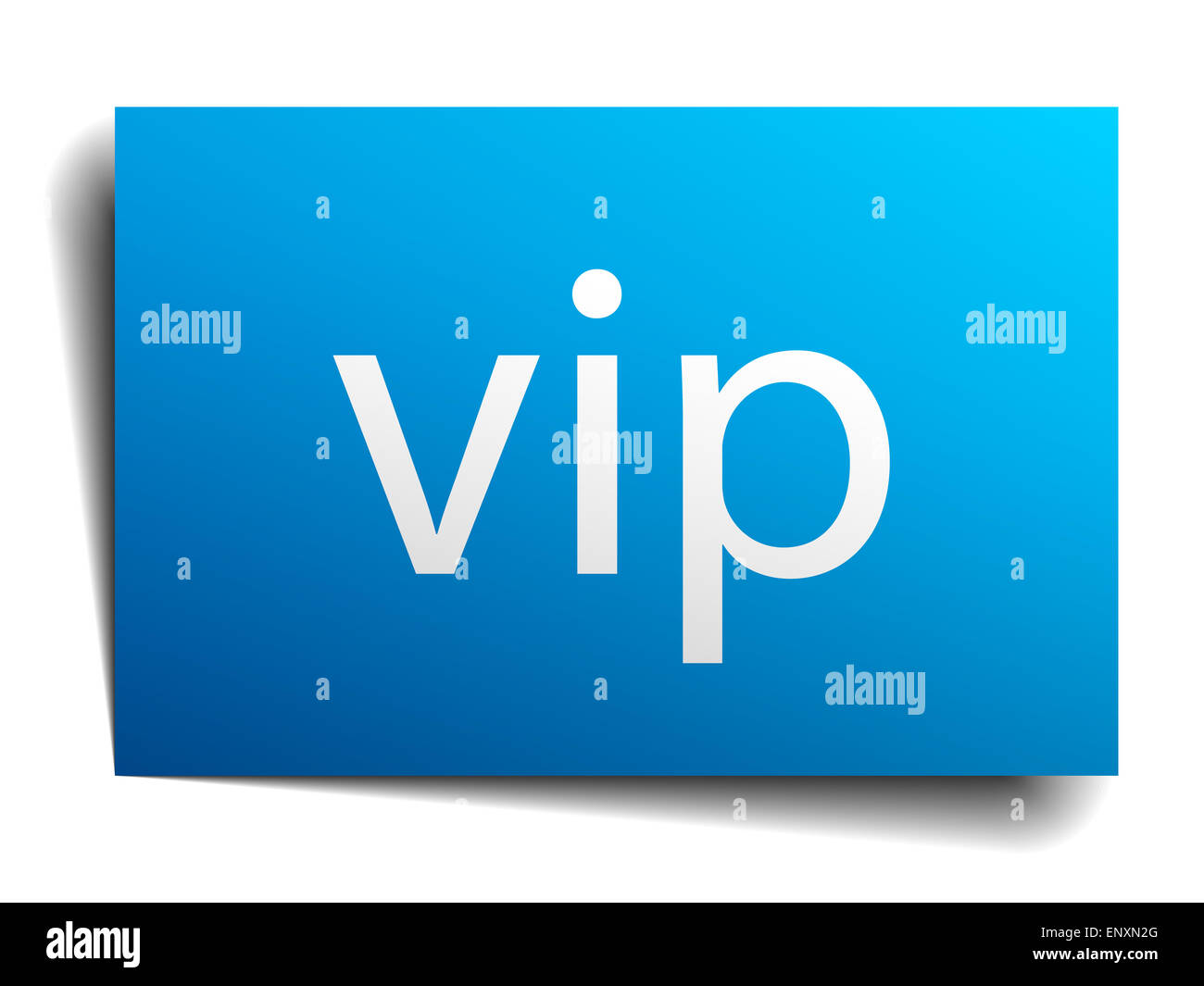 vip blue paper sign isolated on white Stock Photo - Alamy