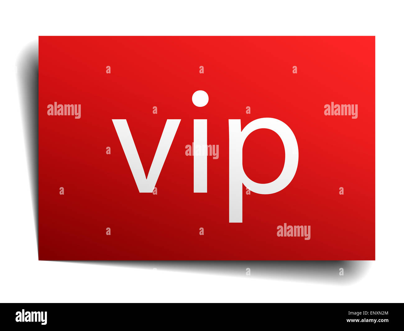 vip red paper sign on white background Stock Photo - Alamy