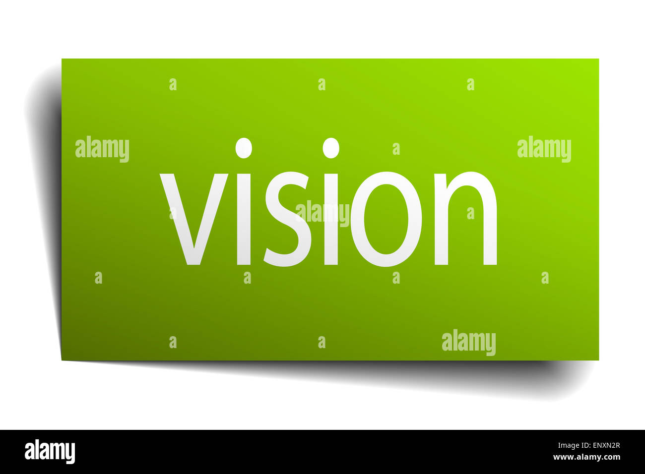 vision square paper sign isolated on white Stock Photo - Alamy