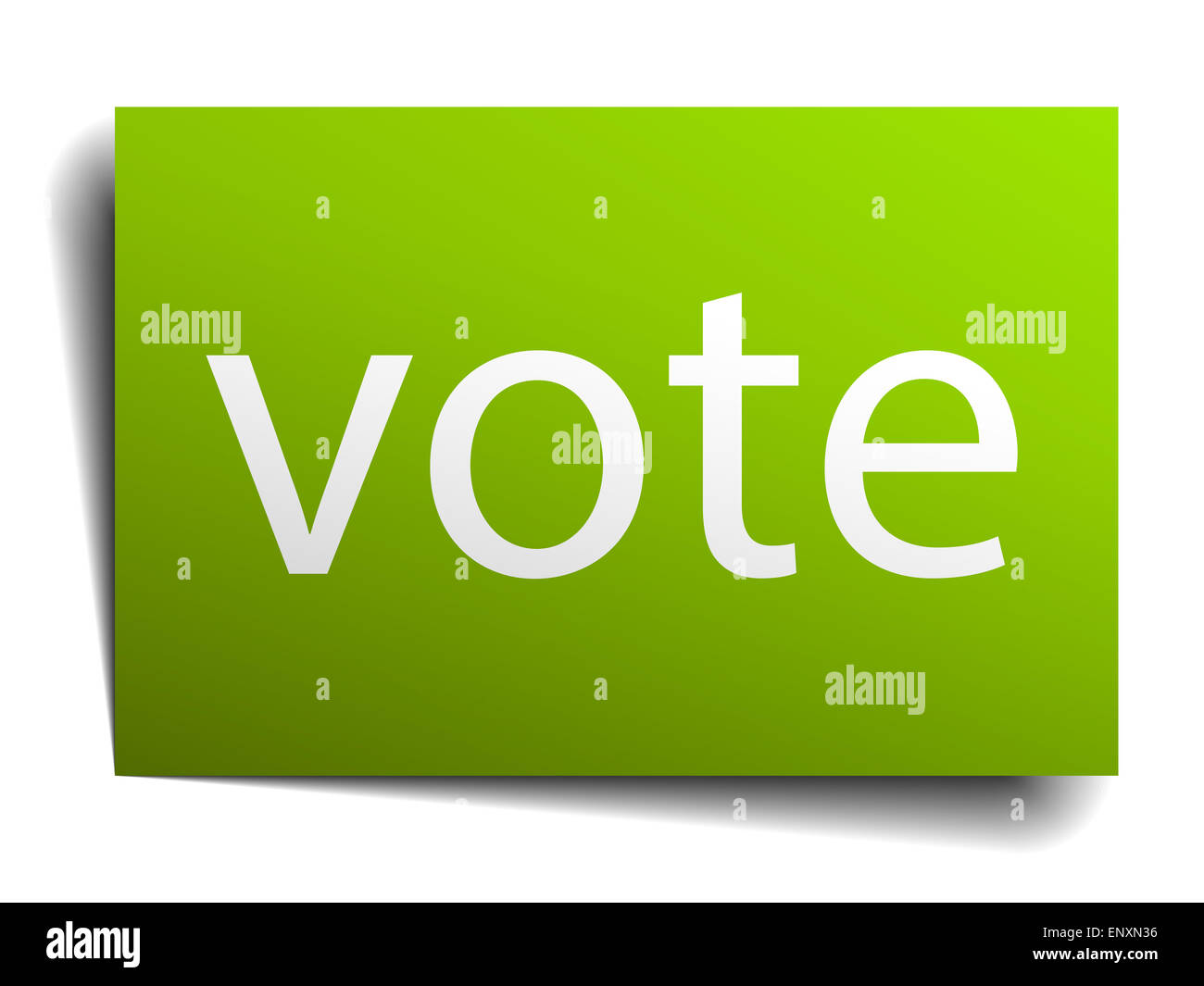 vote square paper sign isolated on white Stock Photo - Alamy