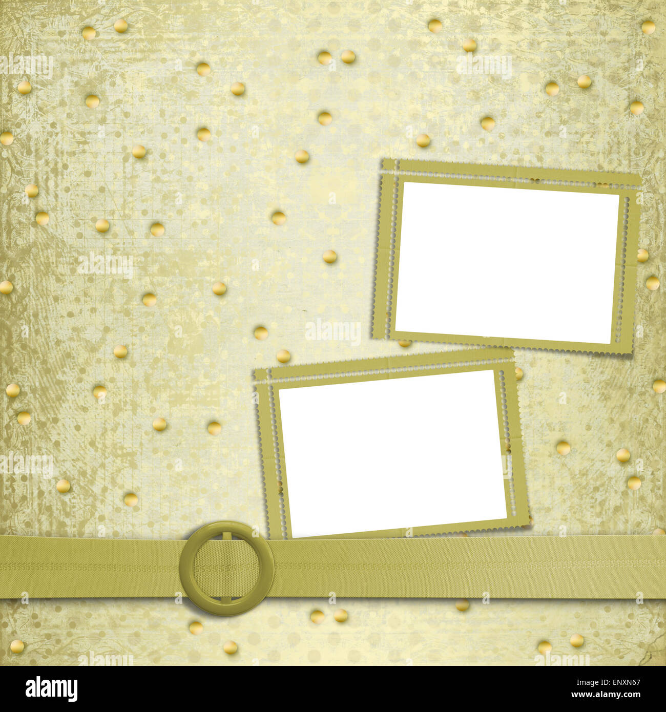 Abstract ancient background in scrapbooking style with gold ornament ...