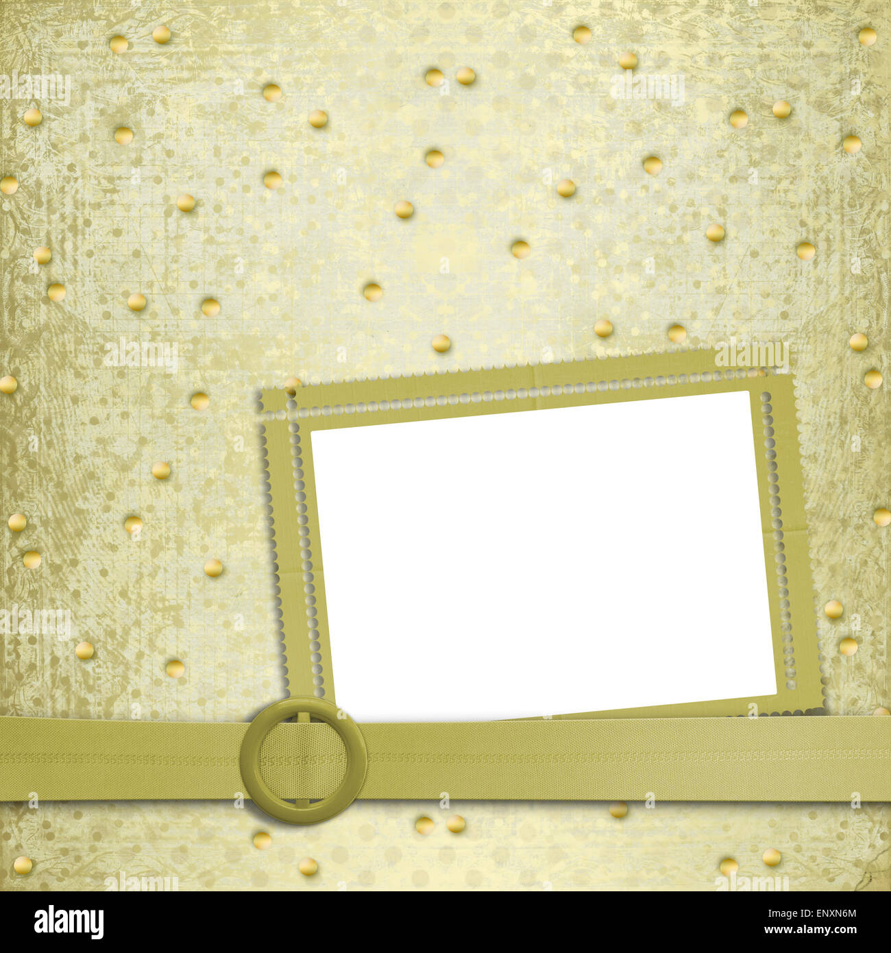 Abstract ancient background in scrapbooking style with gold ornament ...