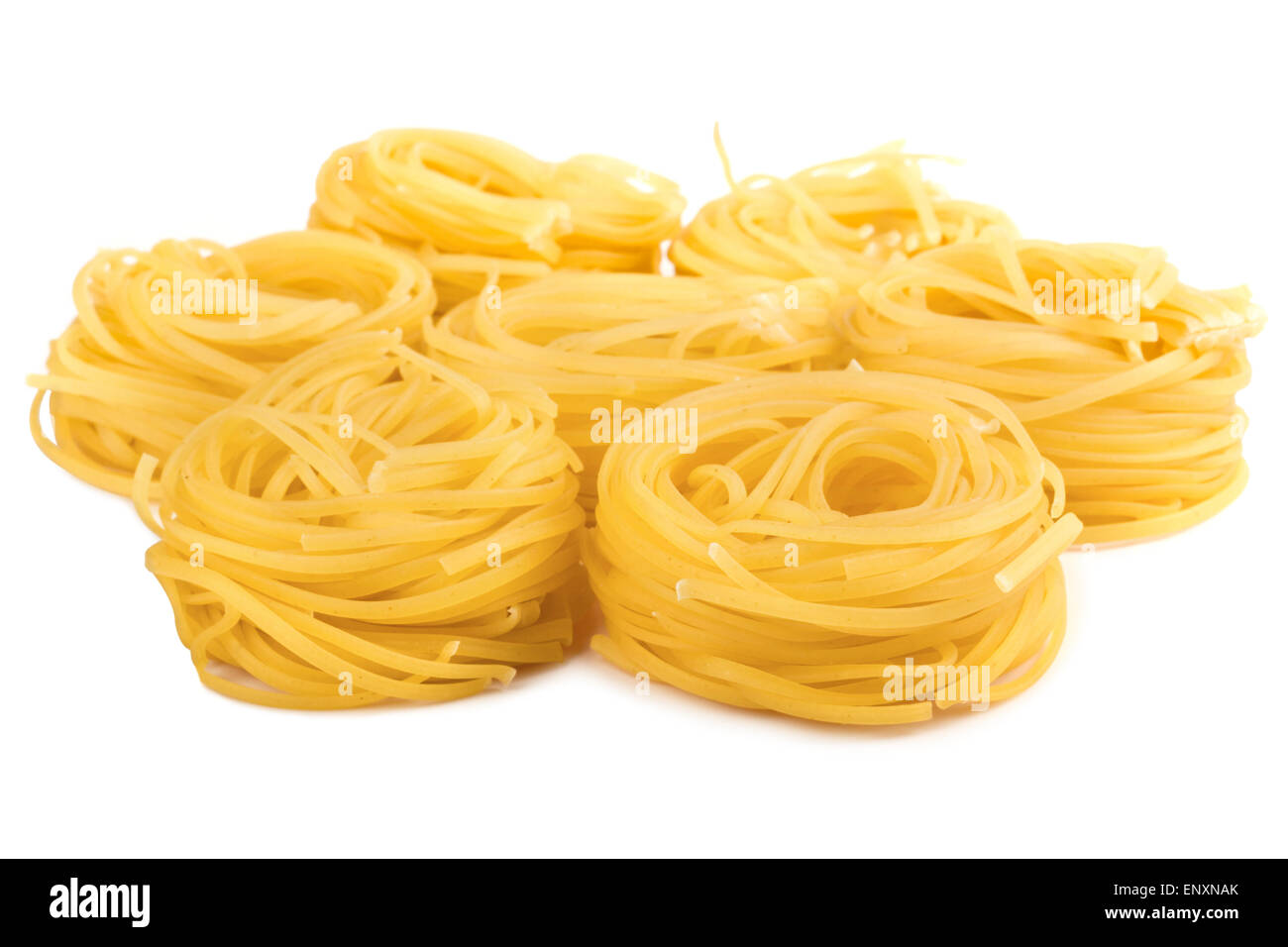 Pasta meal for dinner on white isolated background Stock Photo - Alamy