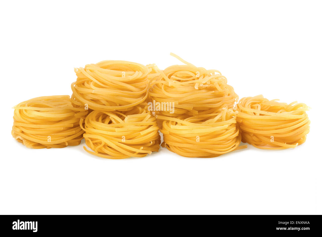 Pasta meal for dinner on white isolated background Stock Photo - Alamy