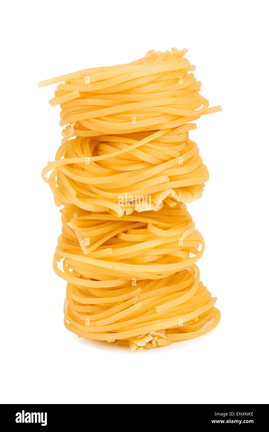 Pasta meal for dinner on white isolated background Stock Photo - Alamy