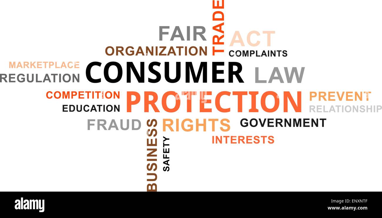 A word cloud of consumer protection related items Stock Vector Image ...