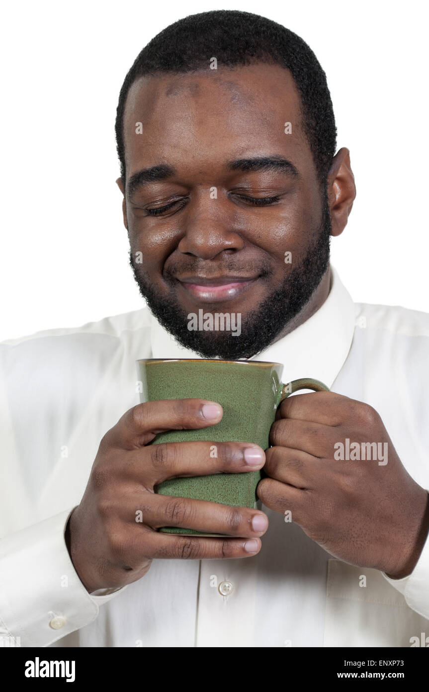 Man Drinking Coffee Stock Photo - Alamy