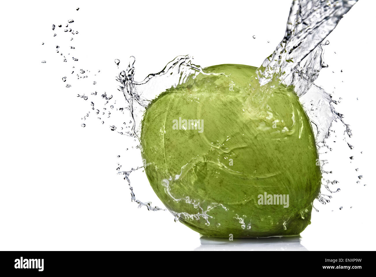Green coconut water splash isolated hi-res stock photography and images ...