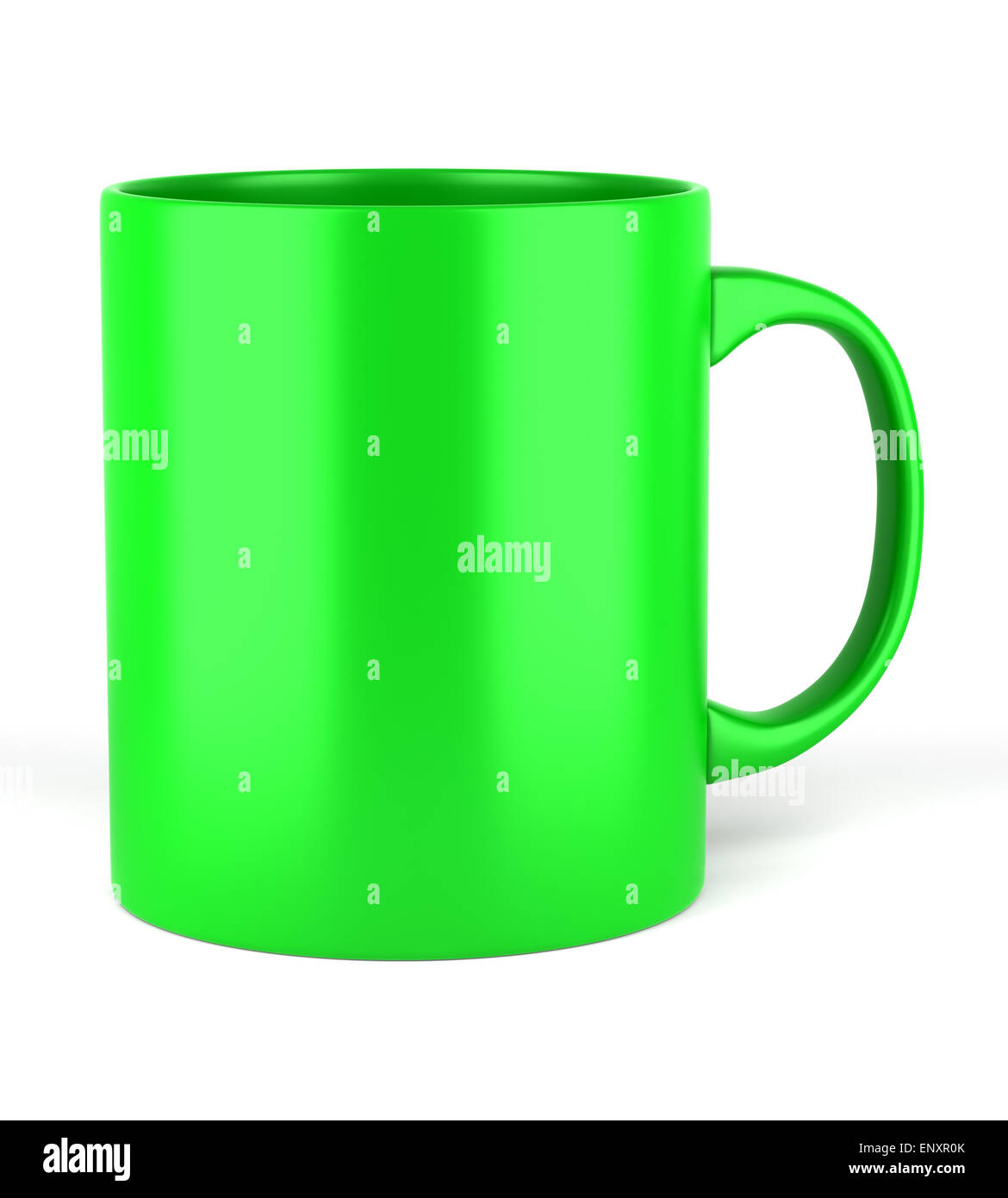 green ceramic cup isolated on white background Stock Photo - Alamy