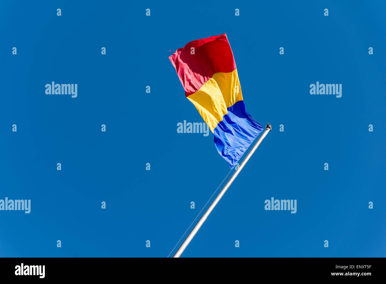 Romanian flag waving hi-res stock photography and images - Alamy