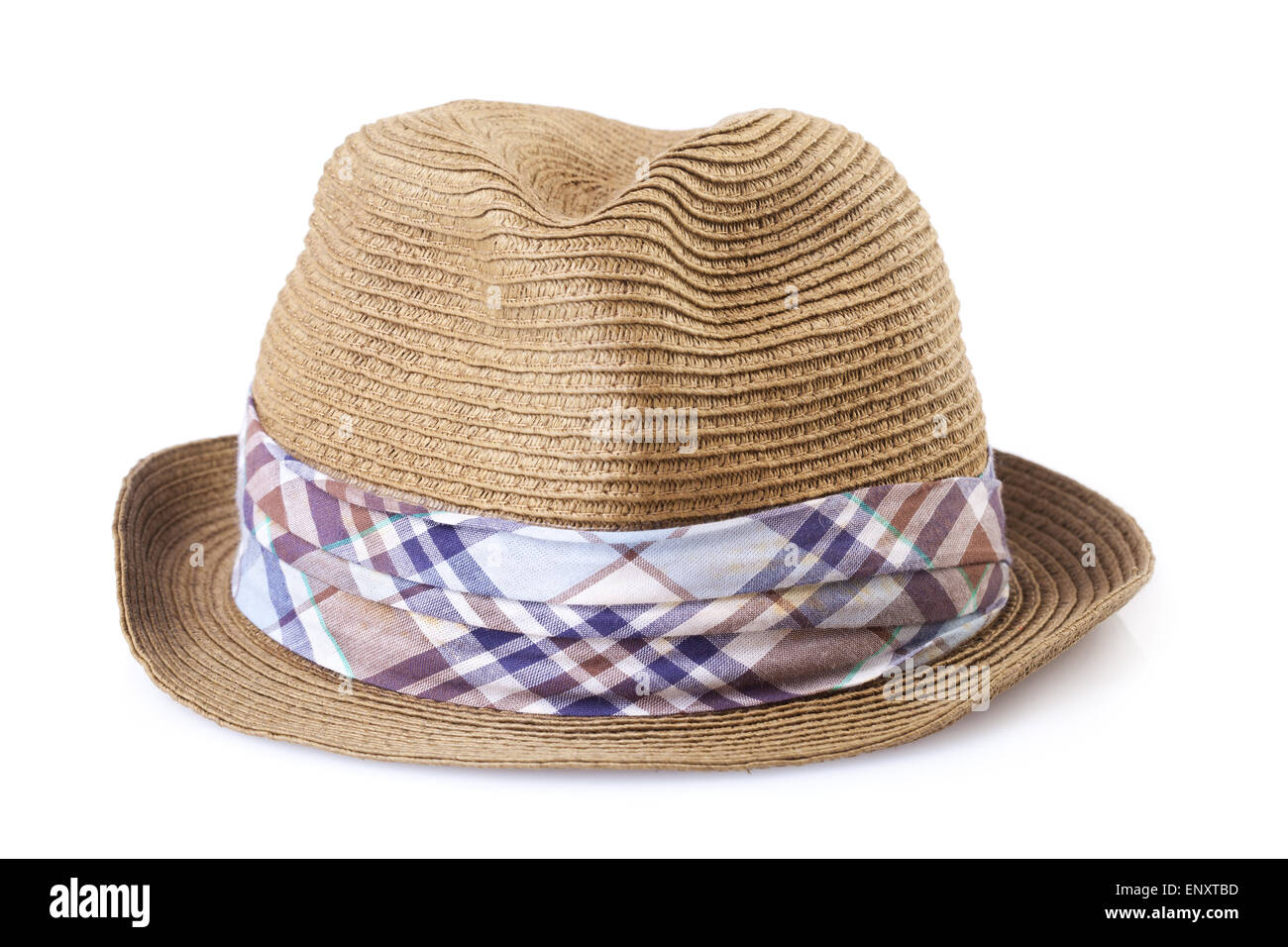 summer straw hat isolated on white background Stock Photo - Alamy