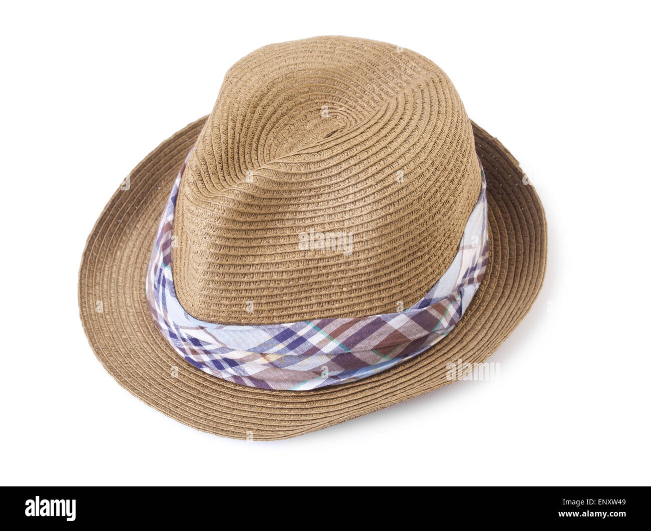 summer straw hat isolated on white background Stock Photo - Alamy