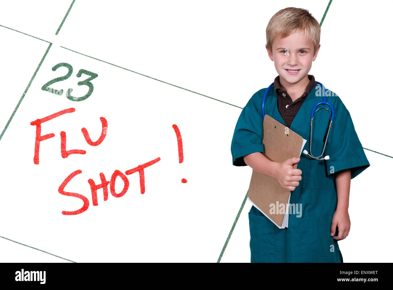 Little Doctor Flu Shot Stock Photo - Alamy