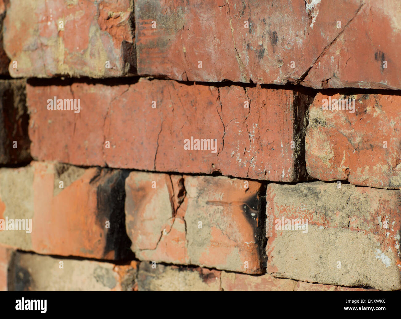 folded into the masonry old red bricks Stock Photo - Alamy