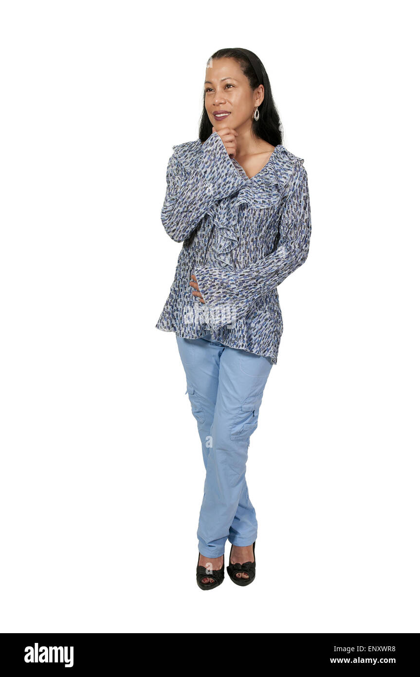 Confused thinking woman Cut Out Stock Images & Pictures - Alamy
