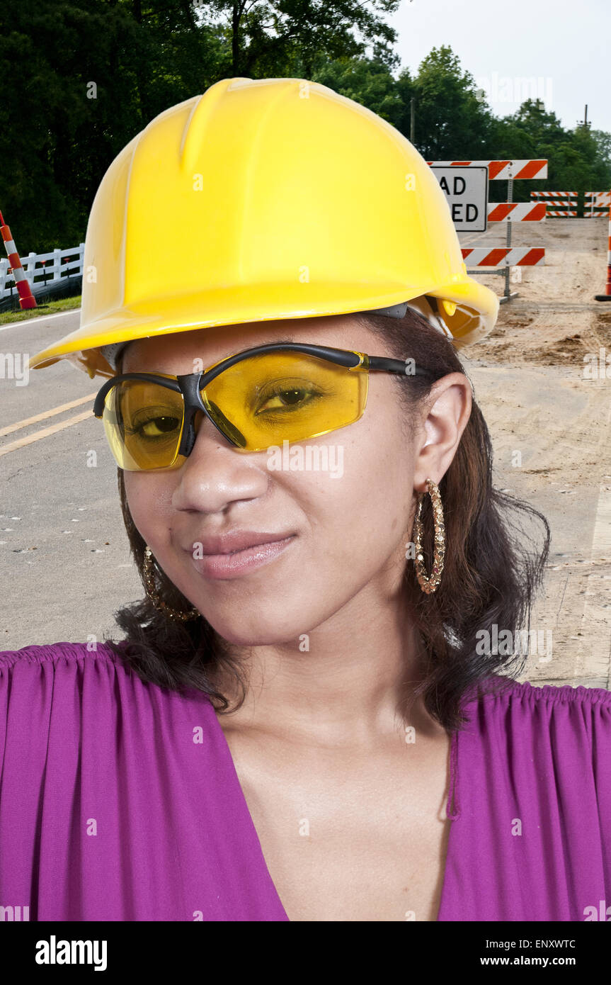Female Construction Worker Stock Photo - Alamy