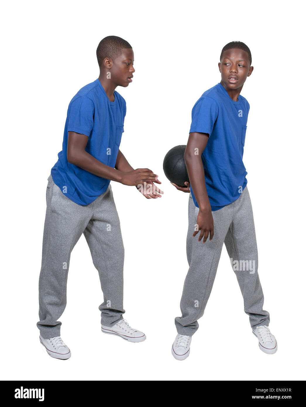 Black teenage basketball player hi-res stock photography and images - Alamy