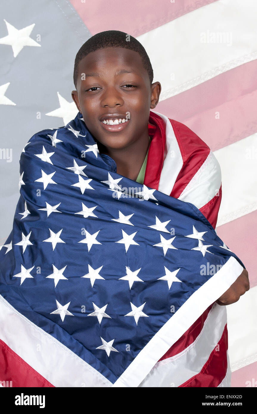 Man with Flag Stock Photo - Alamy