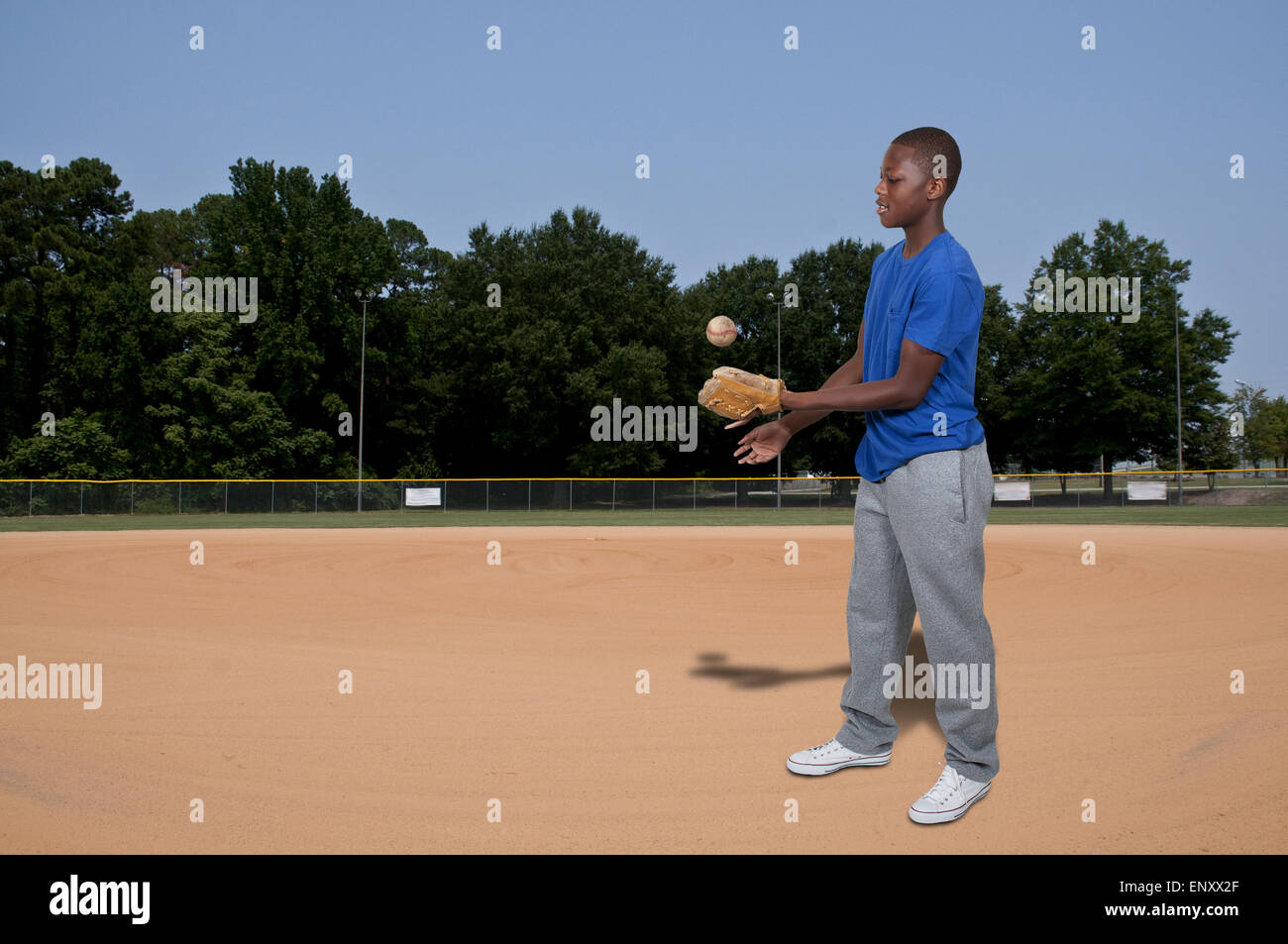 Teenage Baseball Player Stock Photo - Alamy