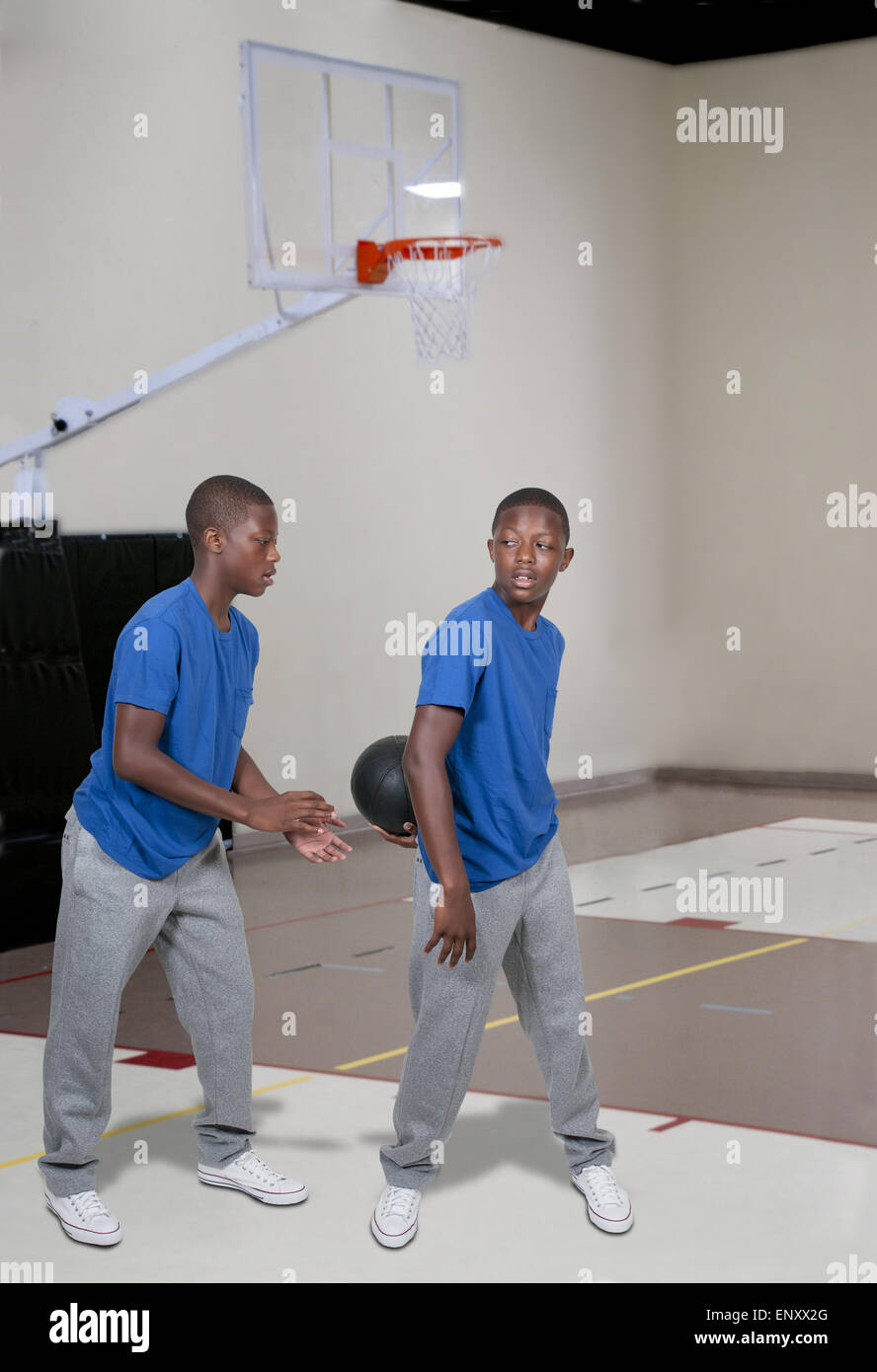 Black Teenage Basketball Player Stock Photo - Alamy