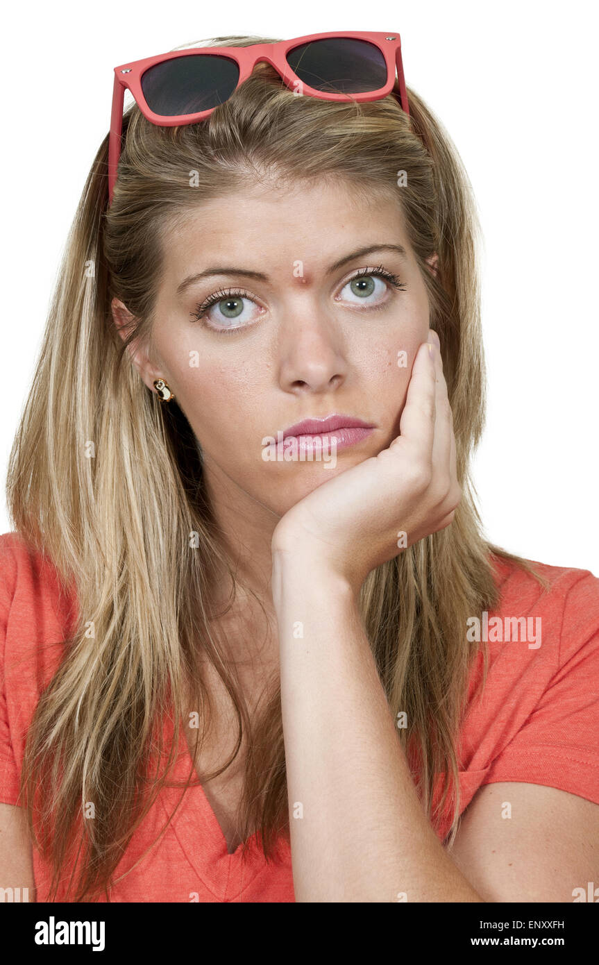 Woman with Acne Stock Photo - Alamy
